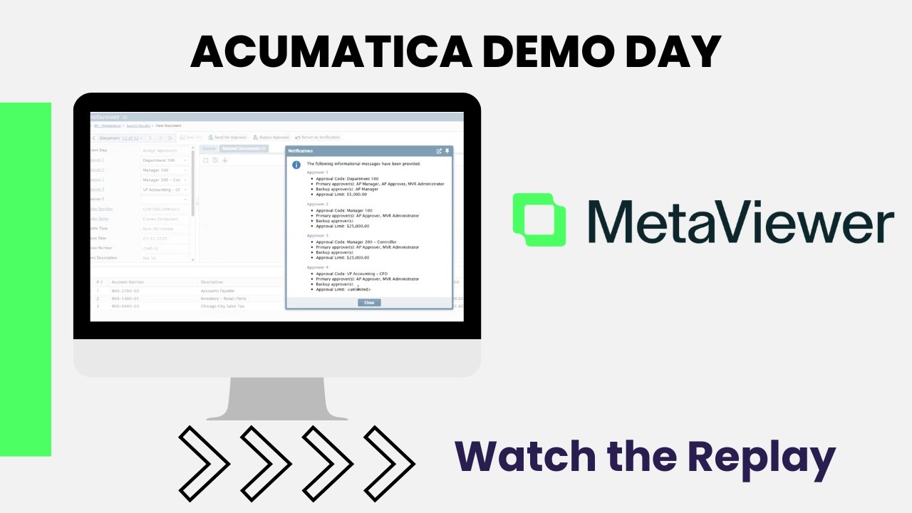 MetaViewer for Acumatica | Enhanced AP Automation Demo - YouTube