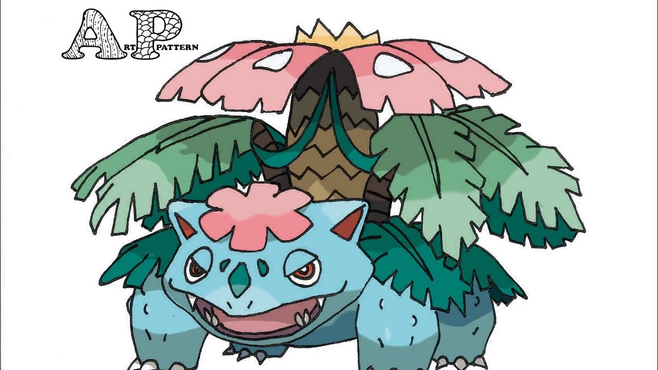 How to draw Pokemon - Mega Venusaur 003 | Art Pattern - YouTube