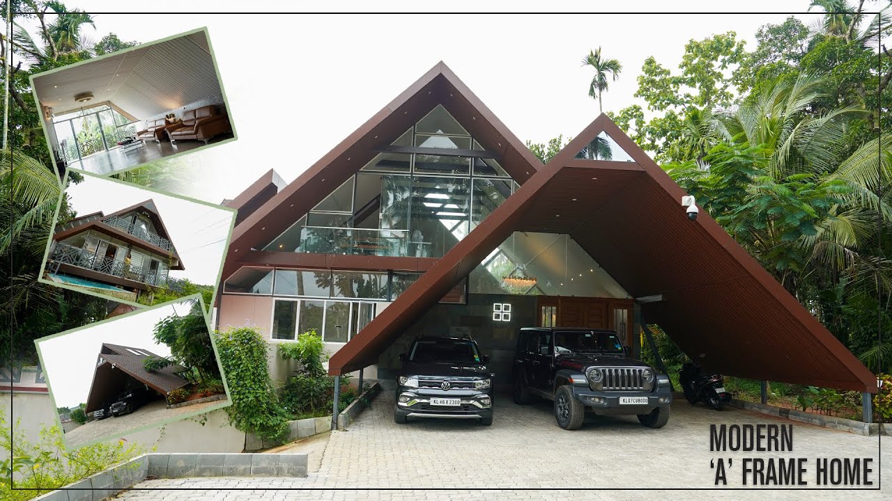 Modern ‘A’ Frame home with attractive ceiling, interior and exterior ...