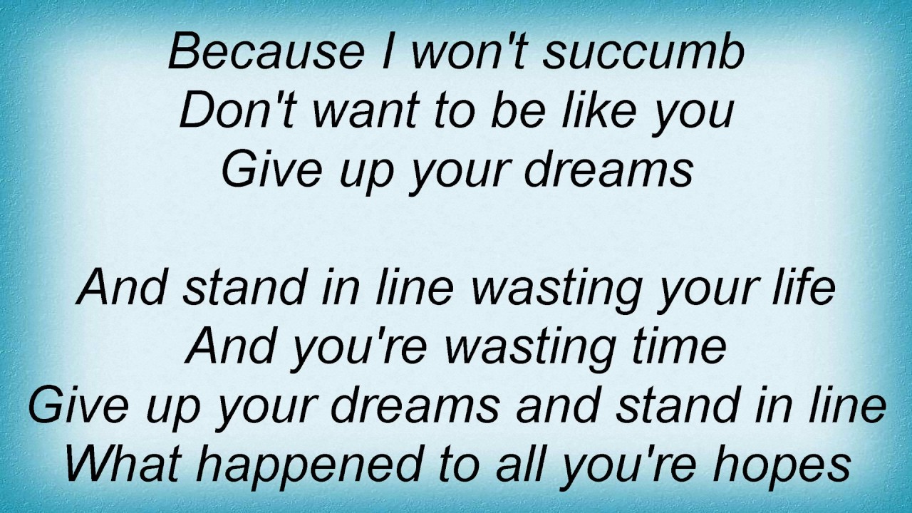 Against All Authority - Stand In Line Lyrics - YouTube
