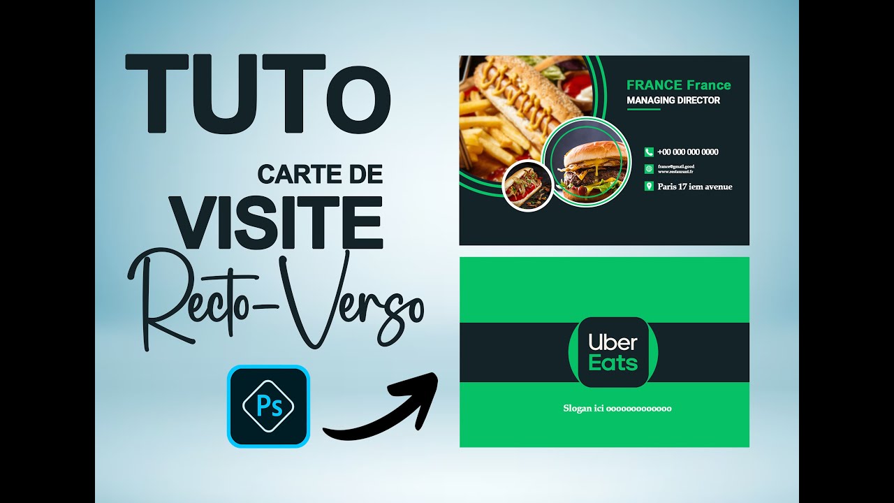 Tuto: comment créer une carte de visite recto-verso pour restaurant ...