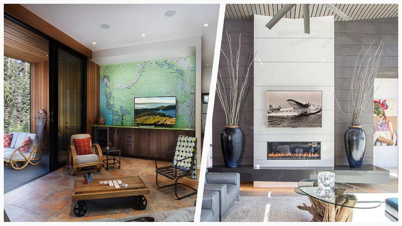 75 Large Ceramic Tile Family Room Design Ideas You'll Love ☆ - YouTube