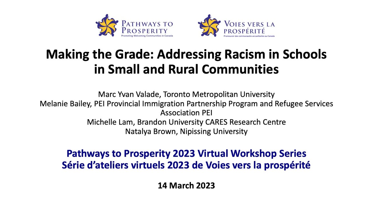 Making the Grade: Addressing Racism in Schools in Small and Rural ...