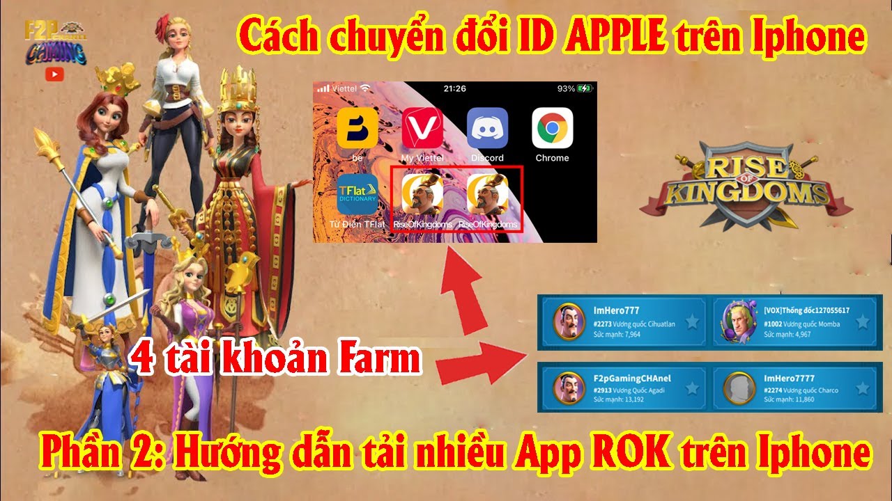 Phần 2: Hướng dẫn tải nhiều App ROK trên Iphone và Cách chuyển đổi ID ...