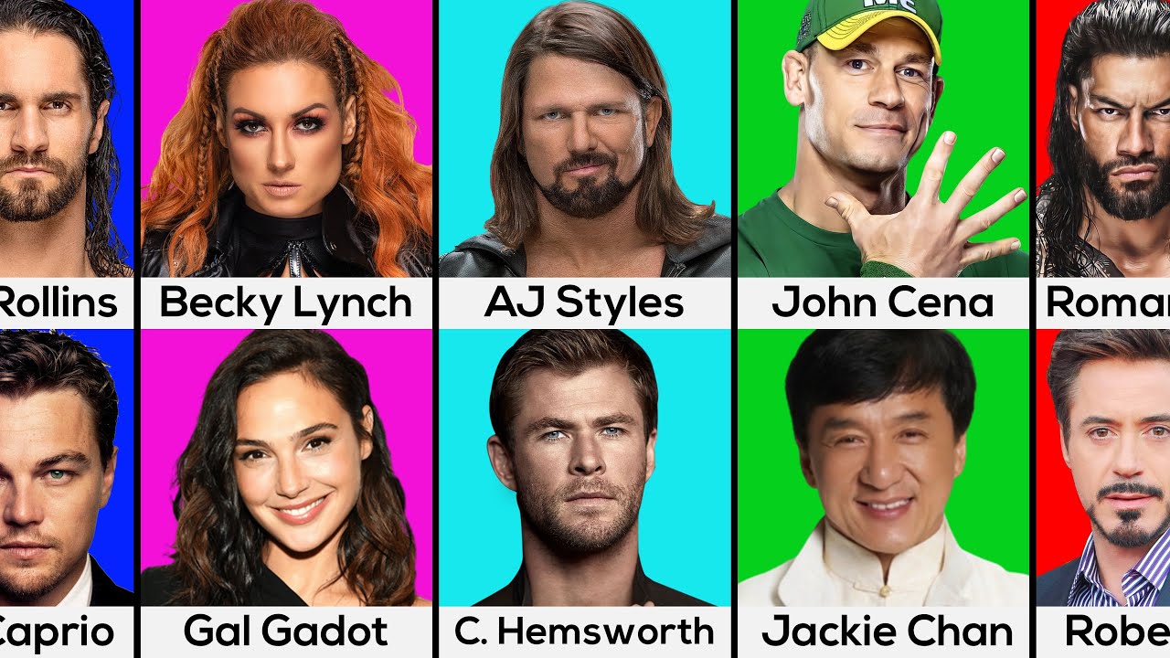 Favorite Hollywood Actors of WWE Wrestlers - YouTube