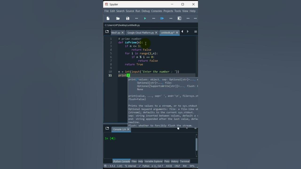 Prime numbers algorithm in Python (I part) 🐍 - YouTube
