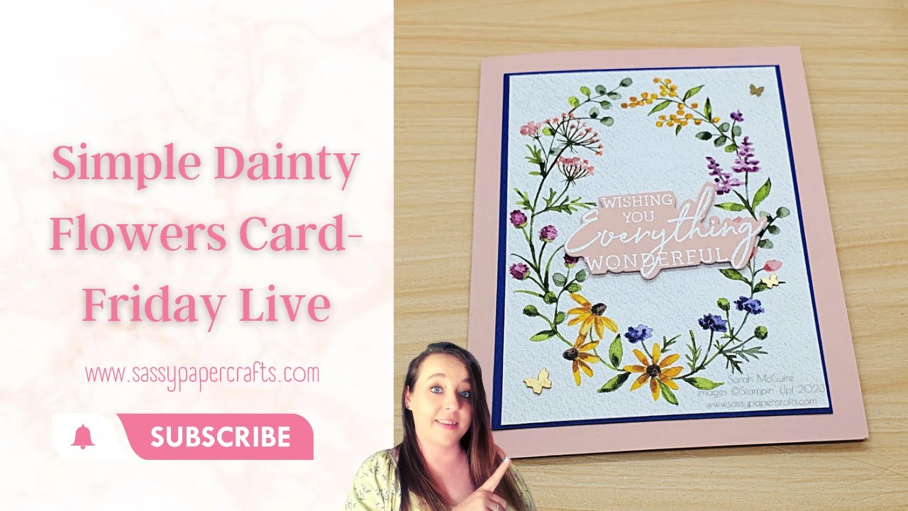 🔴 Simple Dainty Flowers Card - YouTube