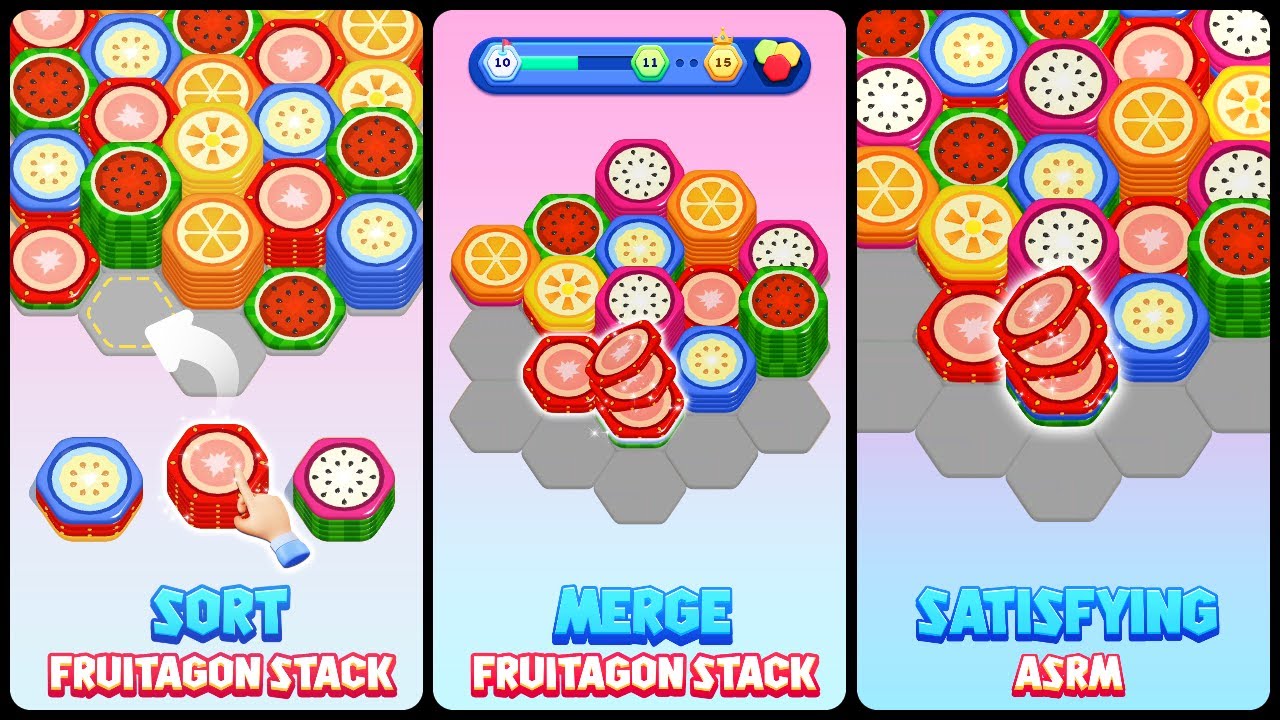 Fruitagon: Stack Sort (Gameplay Android) - YouTube