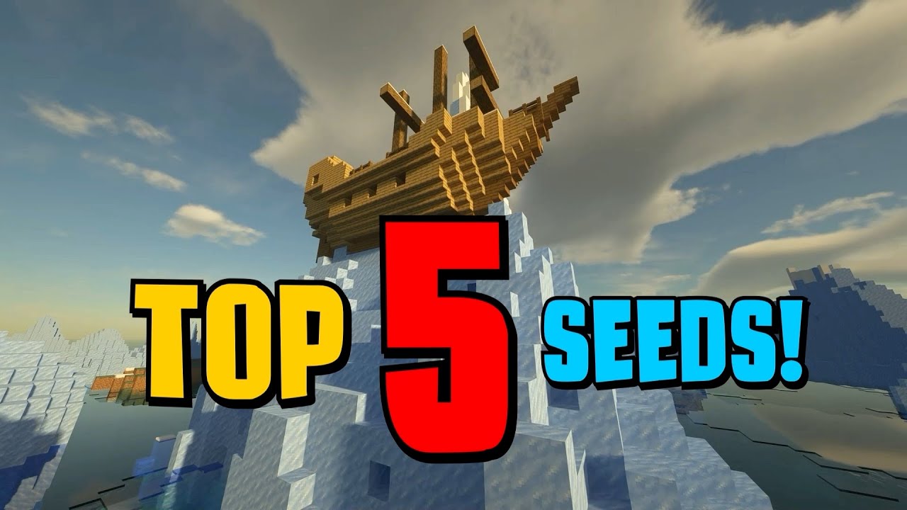 TOP 5 BEST MINECRAFT SEEDS! Sky-high Shipwreck, Jungle Villages ...