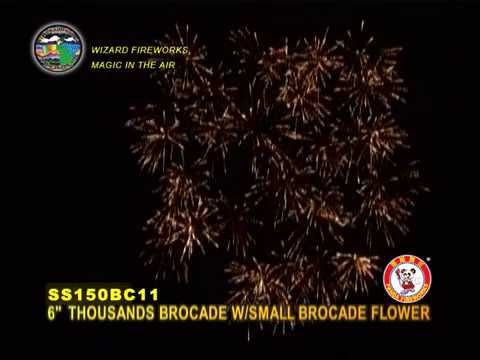 1.3G FIREWORKS: 6" THOUSANDS BROCADE WITH SMALL BROCADE FLOWER - YouTube