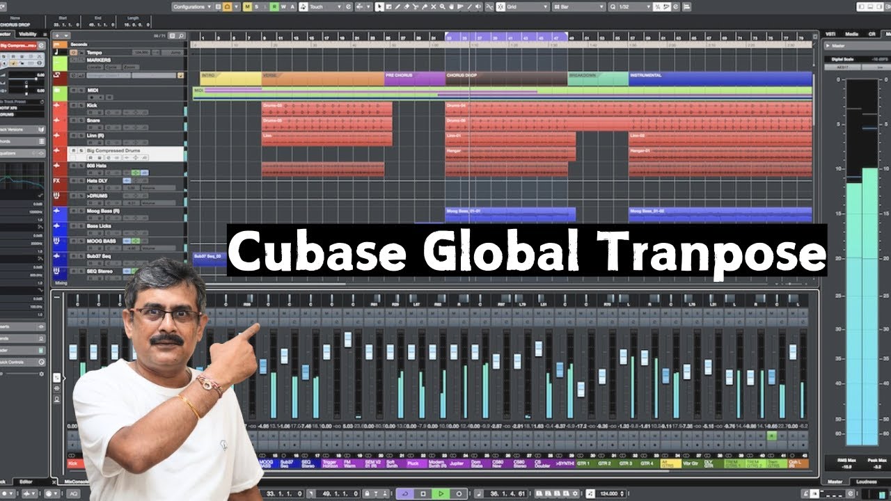 Global Transposing in Cubase Most Important for BIG Project - YouTube