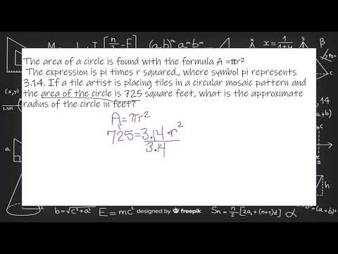 The area of a circle is found with the formula A pir² - YouTube
