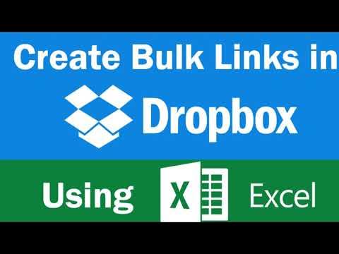 Create Multiple Bulk Dropbox link | 2022 | Easy Method | Working on all Microsoft Excel versions ...