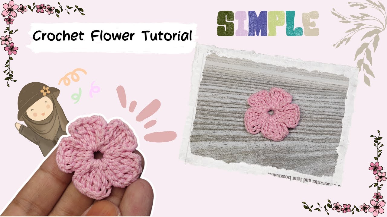 Crochet Flower Tutorial | Tutorial Merajut Bunga Simple - YouTube