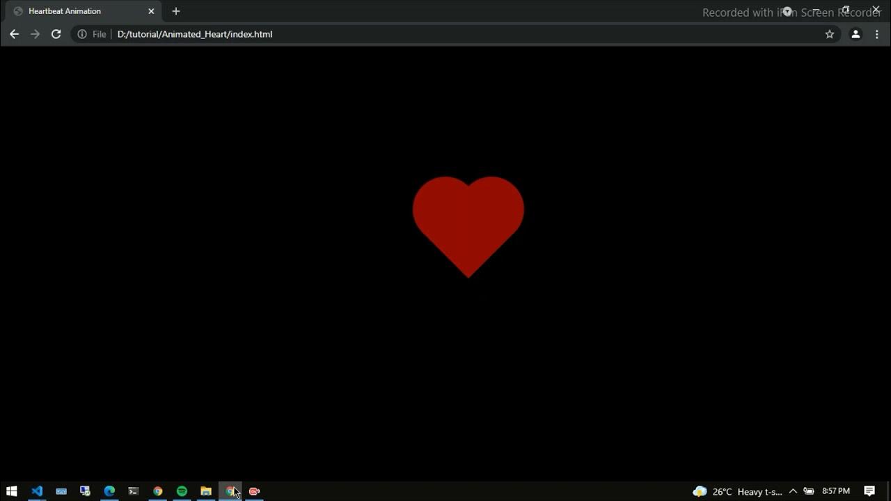 Heartbeat Animation Using Html And Css Youtube