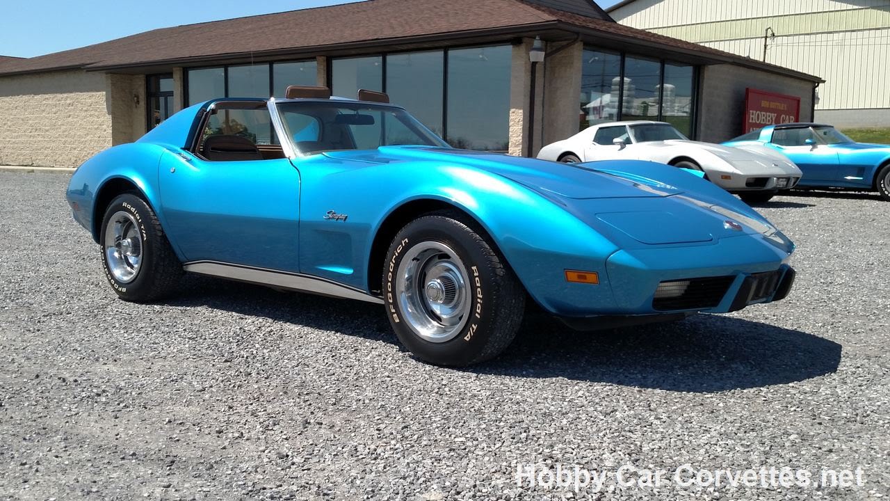 Bright Blue Metallic Corvette