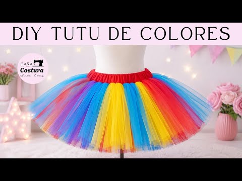 Cómo hacer tutú de colores ! - YouTube