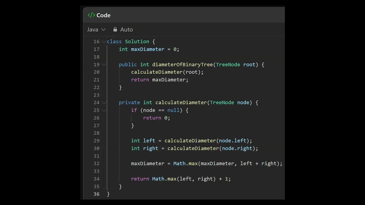 543 Diameter of Binary Tree - YouTube