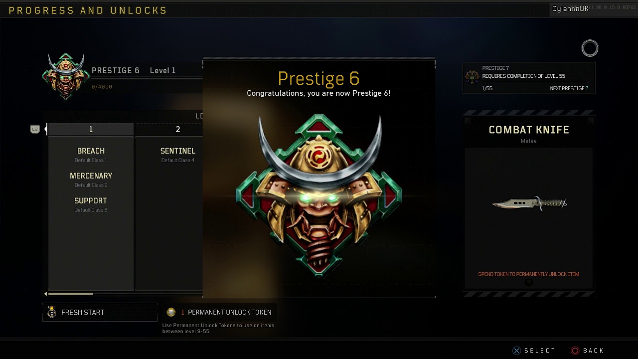 CALL OF DUTY BLACK OPS 4 - Entering Prestige 6 - YouTube