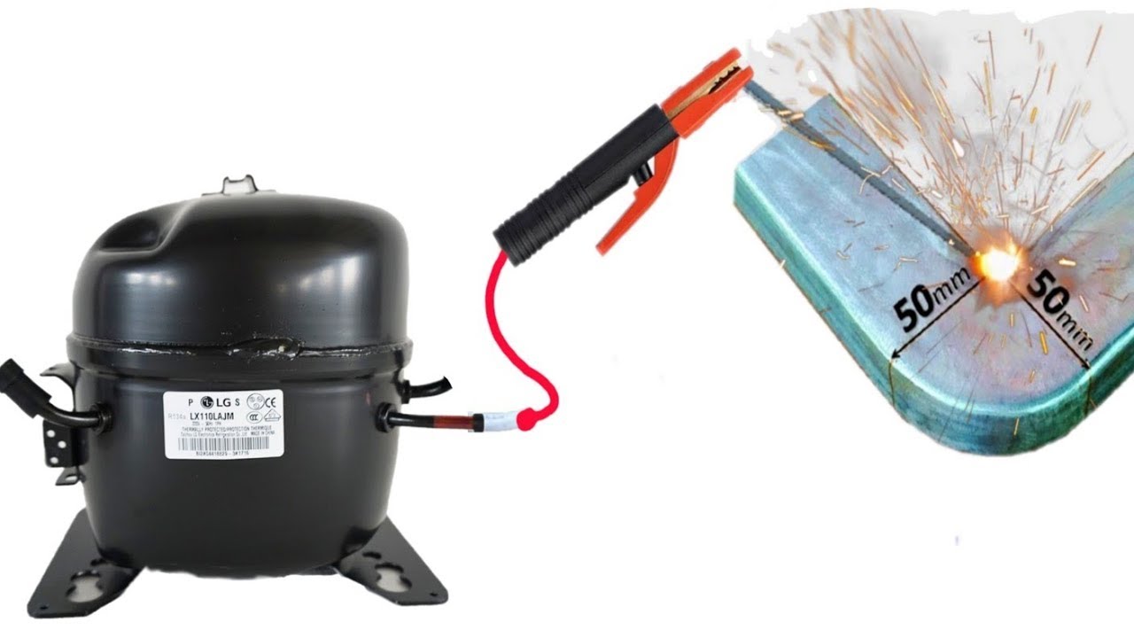 I Turn Fridge compressor into a powerful Welding machine - YouTube