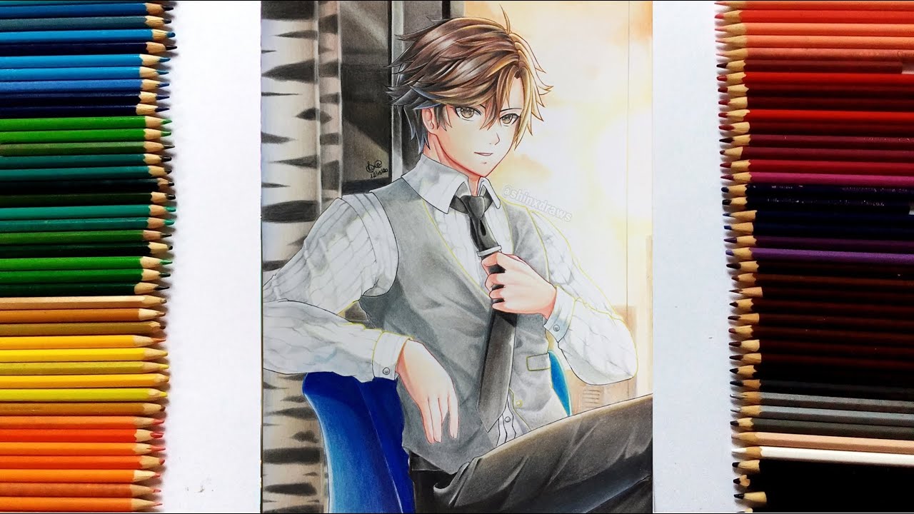 Speed Drawing - Jumin Han (Mystic Messenger 수상한메신저 ) - YouTube