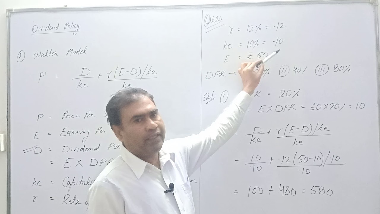 WALTER MODEL (DIVIDEND POLICY) - YouTube