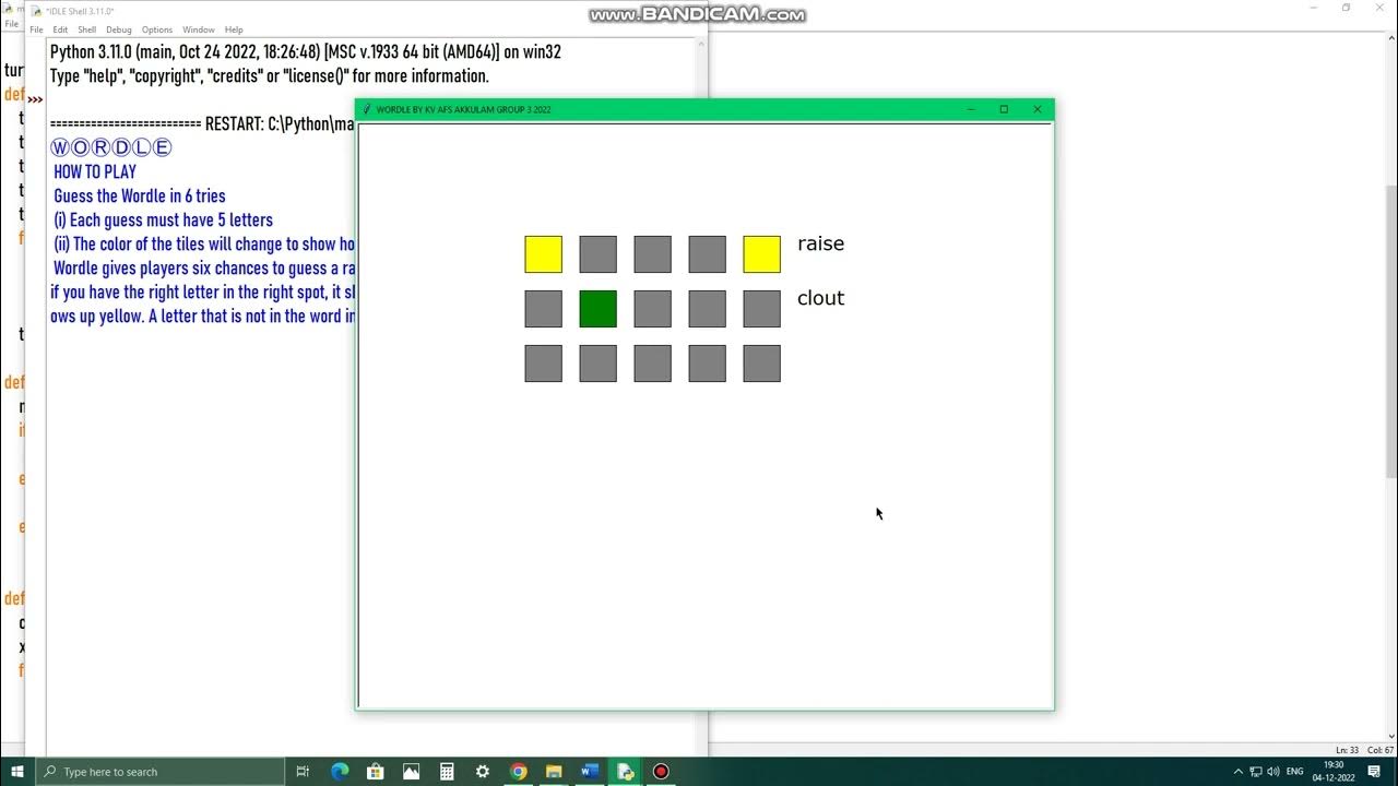 A Python Wordle Project with Turtle and Random Modules - YouTube