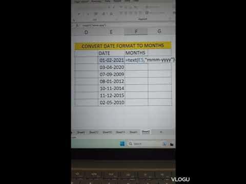 How to convert date formate to month in Excel..#excel #excelshortcuts #exceltutorial - YouTube