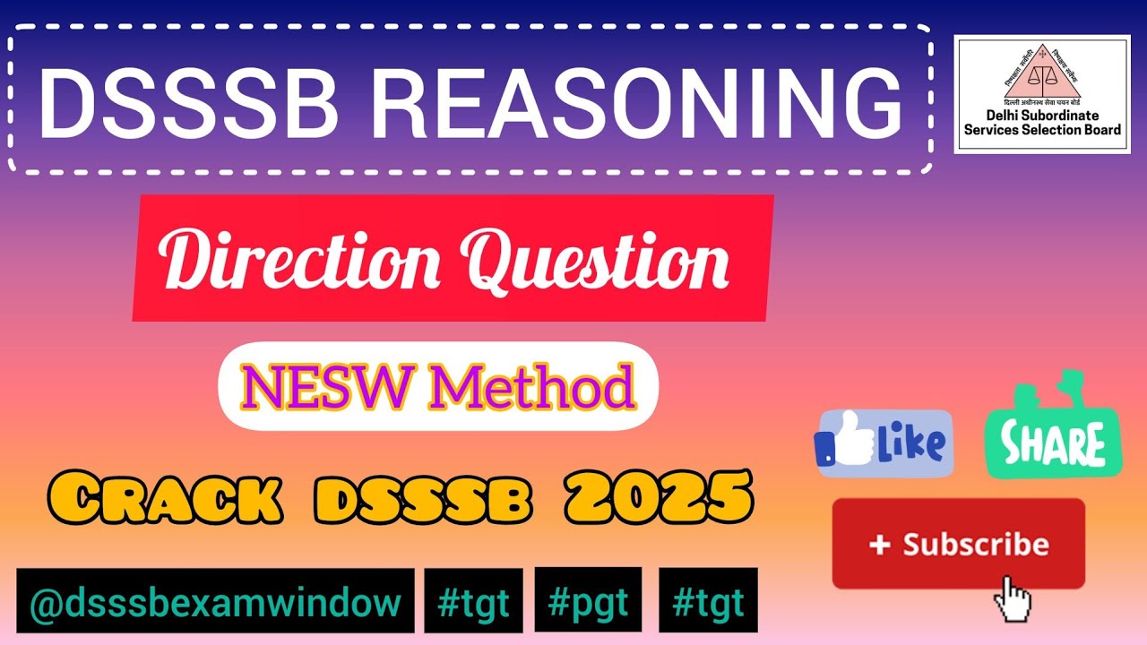 What's the Secret to Mastering NESW Directions in DSSSB Reasoning? #ntt ...