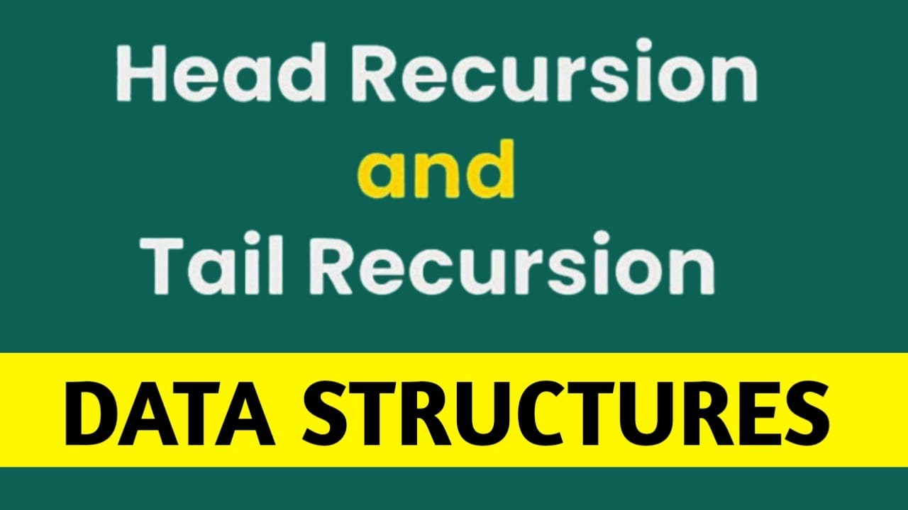 Head Recursion And Tail Recursion In Data Structures Satish Sir 6700