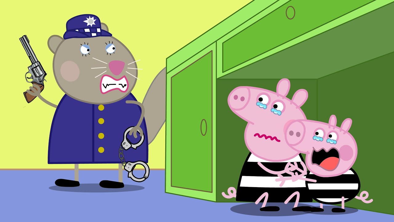 Peppa, be good... Cat police, please stay calm!!! Peppa Pig Funny ...