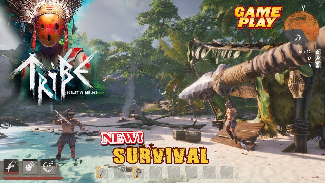 Tribe: Primitive Builder Gameplay PC Steam Story survival adventure ...