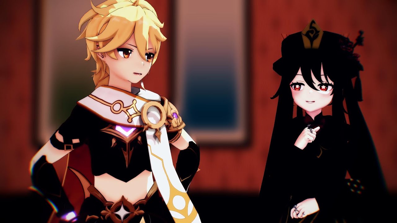 ||mmd x Genshin Impact|| U doubt my skills |Lumine||Aether||Hu Tao ...