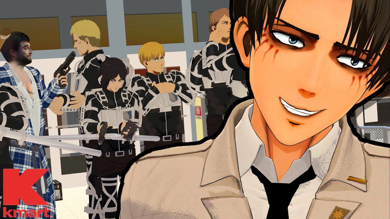 Levi takes the Scouts shopping (AOT VR) - YouTube