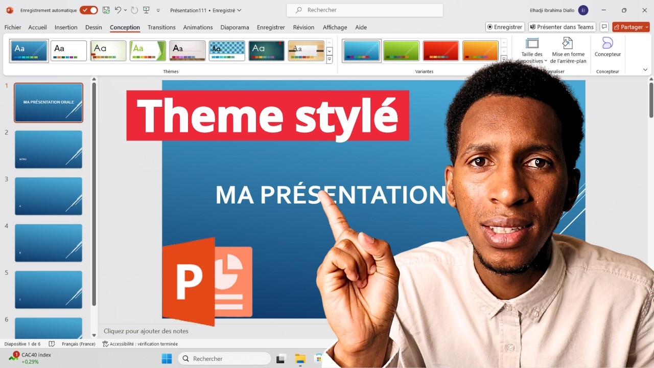Comment Ajouter Un Thème Professionnel à Votre Présentation Vidéo Sur