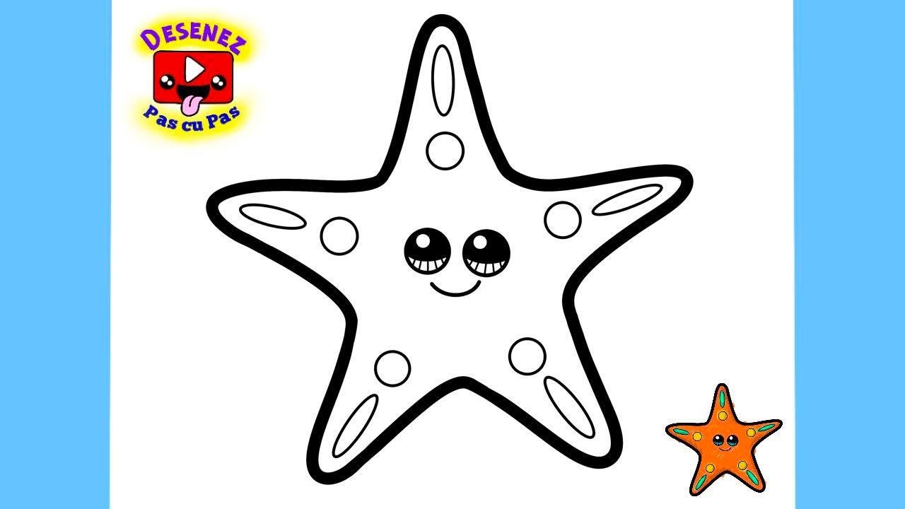 Cum se Deseneaza o STEA de MARE Usor de Desenat si Colorat🐠HOW TO DRAW ...