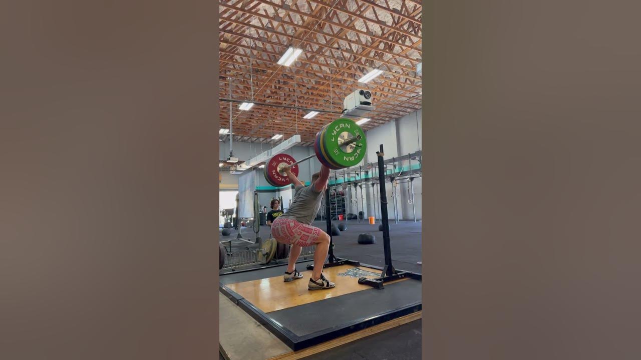 180kg/396lbs snatch balance.great exercise to get rid off fear of getting under barbell - YouTube