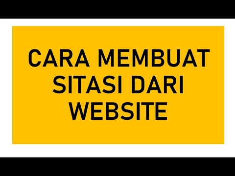 CARA MEMBUAT SITASI DARI WEBSITE - YouTube