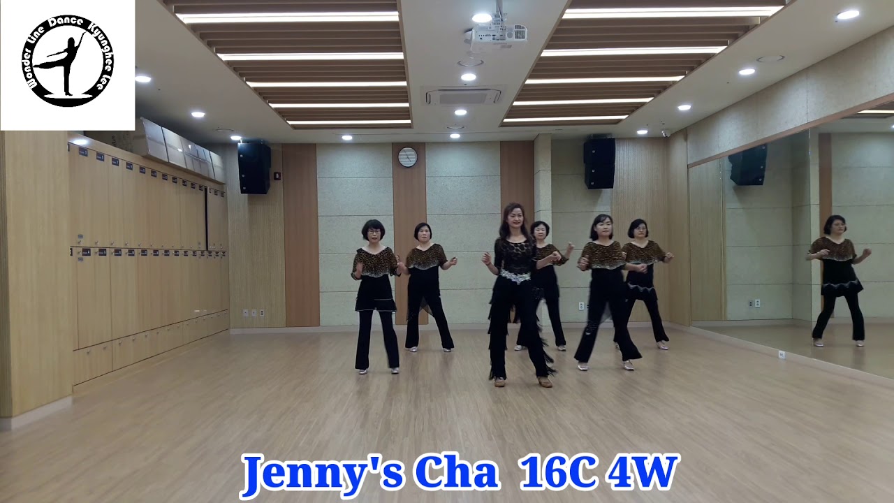 JENNY'S CHA- Line Dance (Ultra Beginner social cha) Jennifer Wolf (Demo ...