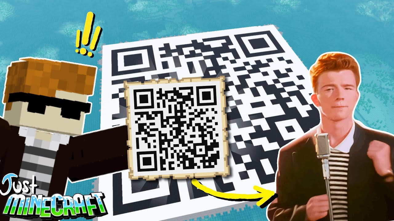 I Built A MASSIVE QR Code To RICKROLL My Friends - Just Minecraft SMP ...