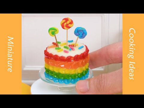 Beautiful Miniature Rainbow Cake Decorating #YumupMiniature