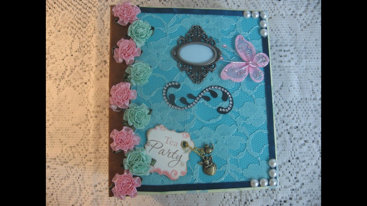 Tea Time Handmade Scrapbook Mini Album - YouTube