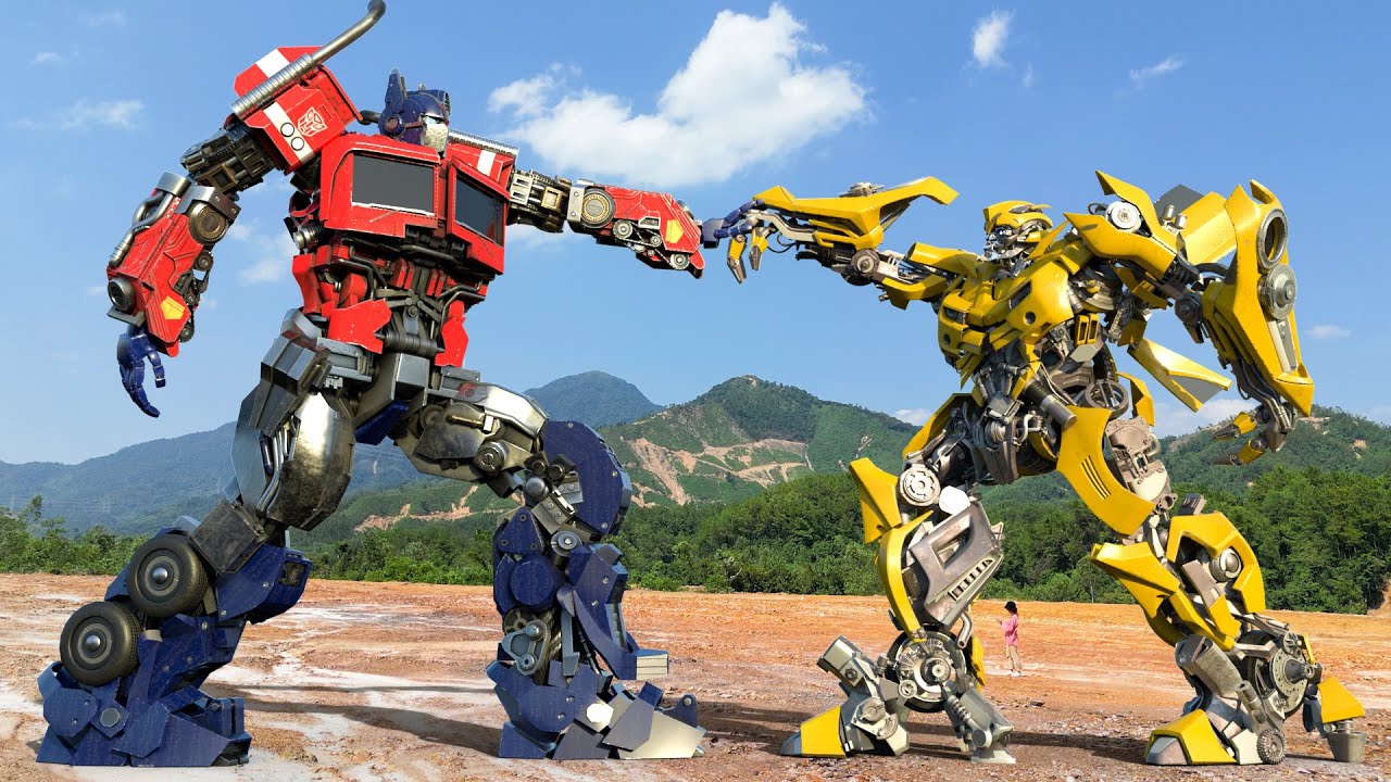 Transformers The Last Knight - Optimus Prime vs Bumblebee | Paramount ...