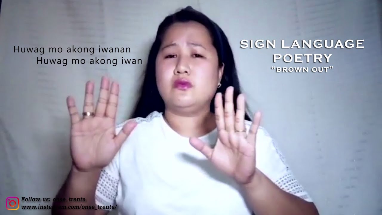 SIGN LANGUAGE POETRY | DEAF | "Brown Out" | Spoken Word Poetry - YouTube