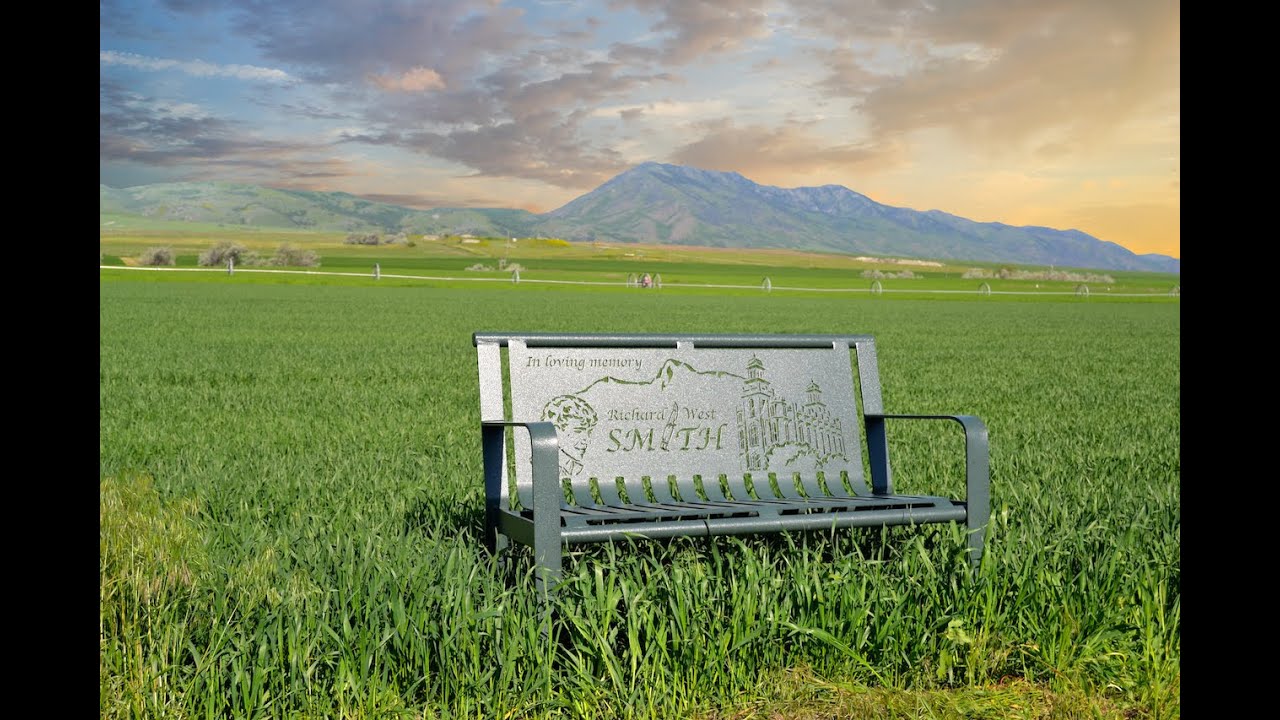 Custom Laser Cut Memorial Benches - YouTube