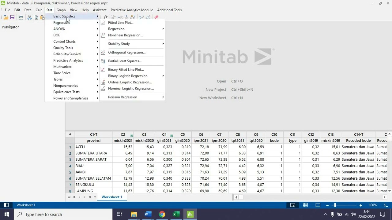 Korelasi Pearson, Spearman dengan Minitab - YouTube