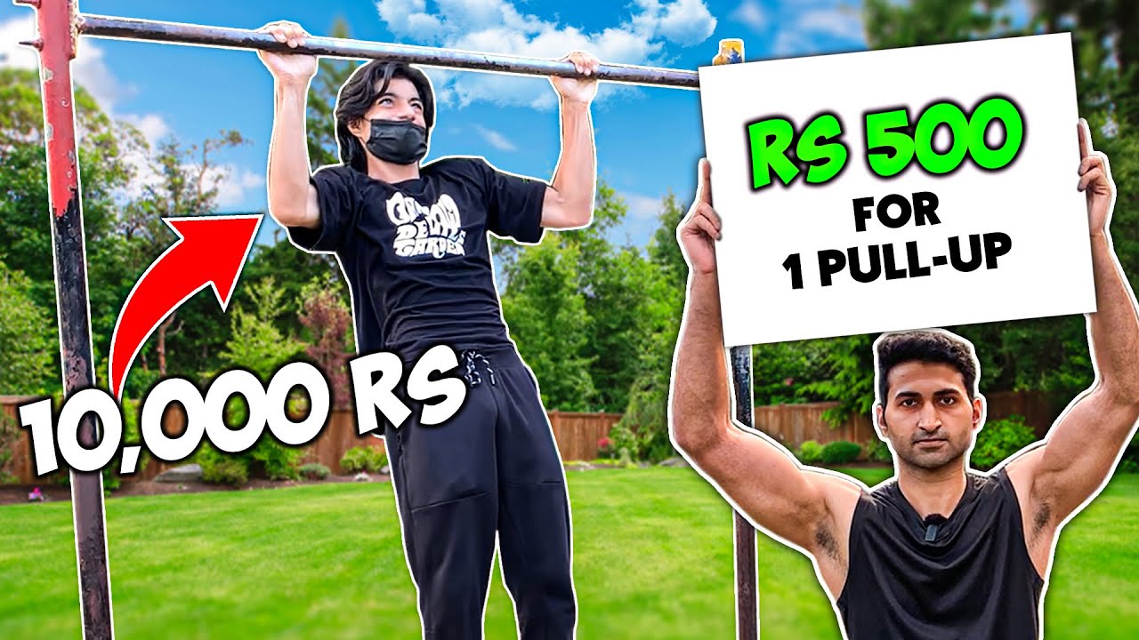 Rs 10,000 Pull-up Challenge | Win Rs 500 for every Pull-Up | Public ...