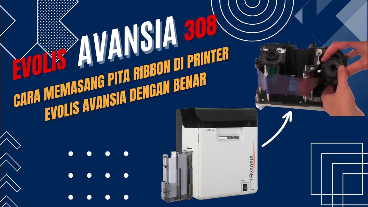 Cara Memasang Pita Ribbon Di Printer Evolis Avansia Dengan Benar - YouTube