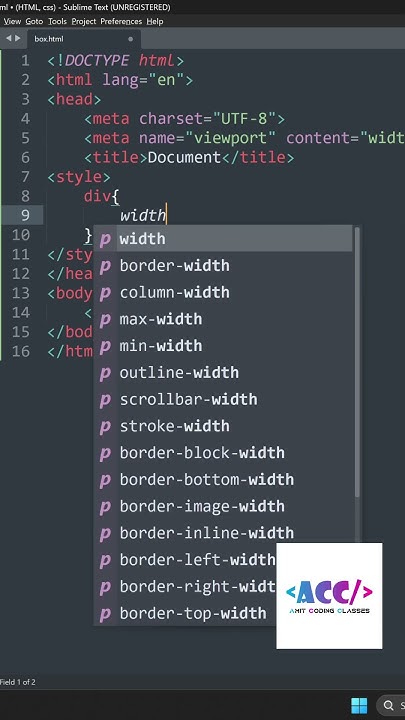 Create a Simple Box in CSS | CSS Class 1 #css #coding #shorts - YouTube