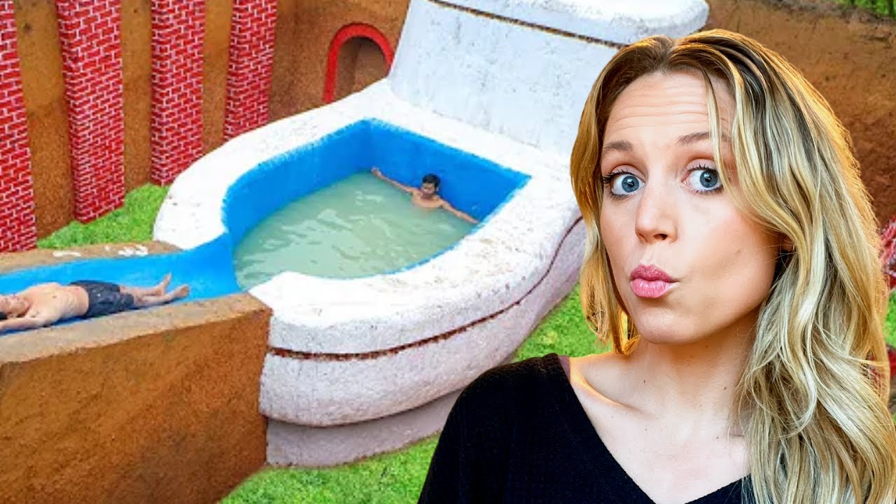 INSANE Underground Toilet Water Slide - YouTube
